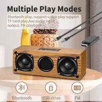 China Lightweight Mini Wood Bluetooth Speaker , 10W Portable Speaker With Radio for sale