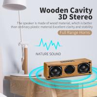 China Lightweight Mini Wood Bluetooth Speaker , 10W Portable Speaker With Radio for sale