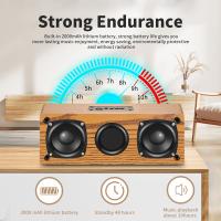 China Lightweight Mini Wood Bluetooth Speaker , 10W Portable Speaker With Radio for sale