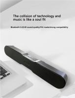 China 60W Wireless Wall Mounted Soundbars , Black 2.0 Channel Soundbar With Bluetooth for sale