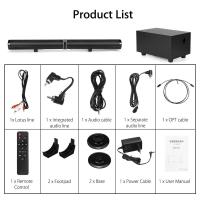 China 2.0 Channel Wireless Bluetooth Soundbar 80W With Remote Control for sale
