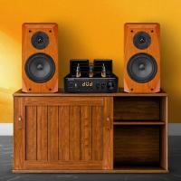 China Wood Color 2 Way Passive Bookshelf Speaker For Home Audio System for sale