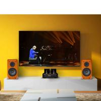 China Wood Color 2 Way Passive Bookshelf Speaker For Home Audio System for sale