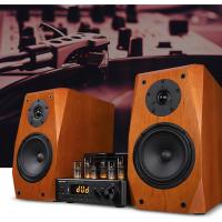 China Wood Color 2 Way Passive Bookshelf Speaker For Home Audio System for sale