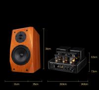 China Wood Color 2 Way Passive Bookshelf Speaker For Home Audio System for sale