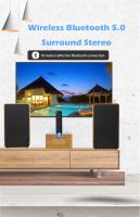 China 50 Watt Wooden Bookshelf Speakers , Active Bluetooth Speakers For Home Decoration for sale