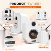 China White Bluetooth Bookshelf Speakers 50W Rated Power Multipurpose for sale