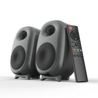 China Three Equalizer Mode Powered Wireless Bookshelf Speakers Metal Grey Color For TV for sale