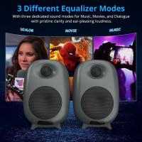 China Three Equalizer Mode Powered Wireless Bookshelf Speakers Metal Grey Color For TV for sale