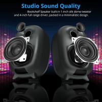 China Black Bluetooth Bookshelf Speakers Romote Control CE FCC Certification for sale