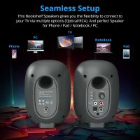 China Black Bluetooth Bookshelf Speakers Romote Control CE FCC Certification for sale