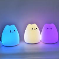 China Colorful Silicone Night Light Rechargeable Battery Powered Animal Shape for sale