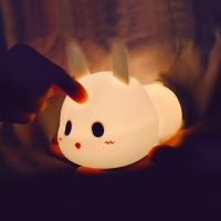 China USB Powered 1200mAh Silicone Night Light , Cute Silicone Lamp Portable Rechargeable for sale