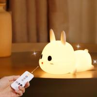 China Dimmable USB Silicone Animal Night Lights Lamp With 1200mAh Battery for sale
