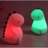 China Small Cute Dinosaur Silicone Night Light Dimmable With Touch Switch for sale