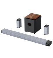 China 230W Output Gray Wood Color Wireless Bluetooth Soundbar With Wireless Connection for sale