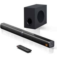 China Bluetooth Wireless Soundbar	Gray Wood Bluetooth Soundbar With 230W Outputs for sale