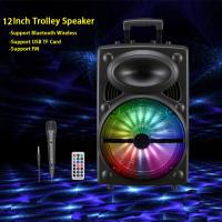 China 8-inch Portable Bluetooth Speaker with Subwoofer FM Radio USB TF Card MIC and AC Power for sale