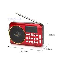 China FM/MW/SW 3 Band Coffee/Wooden Rechargeable Portable Radio with Built In Speaker and USB/TF Slot for sale