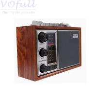China Coffee/Wooden USB FM/MW/SW 3Band Portable Radio With Built In Speaker And Rechargeable Battery Pack for sale