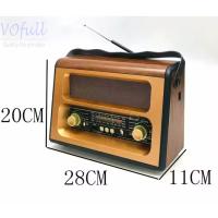 China Classic Wooden 3 Band AM FM SW Radio Player With Built In Speaker And USB TF Slot for sale