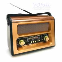 China Classic Wooden 3 Band AM FM SW Radio Player With Built In Speaker And USB TF Slot for sale