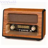 China Classic Wooden 3 Band AM FM SW Radio Player With Built In Speaker And USB TF Slot for sale
