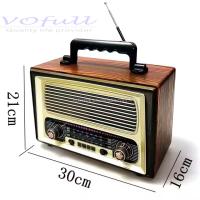 China Coffee/Wooden Portable Radio Player with AM/FM Band Rechargeable Battery for sale