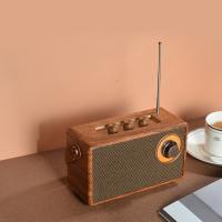 China FM/MW/SW 3 Band Portable Radio Player Rechargeable Battery Pack Wooden and Coffee Design for sale