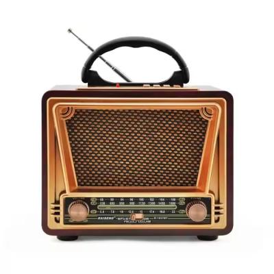 China Coffee/Wooden Color Portable Radio Player With AM And FM Radio Capabilities Bluetooth Connectivity for sale