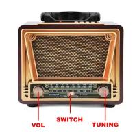 China Coffee/Wooden Color Portable Radio Player With AM And FM Radio Capabilities Bluetooth Connectivity for sale