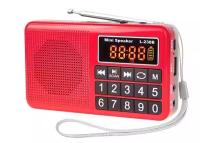 China USB/TF Slot Portable Radio Player Coffee/Wooden Design for On-the-Go Music Listening for sale
