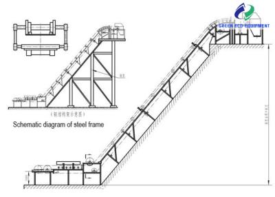 China Large Inclined Angle Industrial Belt Conveyor 120---160mm Flange Height for sale