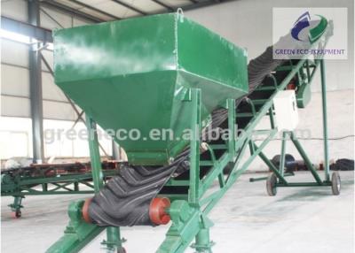 China Strong Mobile Industrial Belt Conveyor With Hopper For Powdery Material for sale
