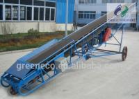 China Customized Light Industry Slope Rubber Belt Conveyor With Hopper for sale