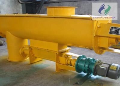 China Yellow Color Silo Screw Conveyors For Bulk Materials 0~45° Tilting Angle for sale