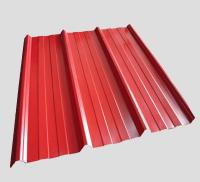 China DX53D Color Coated Corrugated Roofing Sheet Red 0.12-0.8mm Thickness EN-10169 for sale