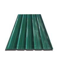 China Color Coated Corrugated Metal Roofing Sheet PE 30-275g/m2 RAL 9012 Green 0.105-0.8mm for sale