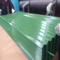 China Color Coated Corrugated Metal Roofing Sheet PE 30-275g/m2 RAL 9012 Green 0.105-0.8mm for sale