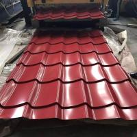 China ISO 9001 Red Pre Painted Iron Sheets 610mm Coloured Corrugated Roofing for sale