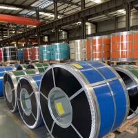 China PPGI Coil Prepainted Galvanized Steel Coils 5-10um Back Coating ID 508/610mm for sale
