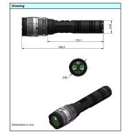China Aluminum Alloy Body 520nm High Power Green Laser Torch for 3-30m Effective Distance for sale