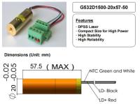 China ACC Green 532nm Laser Module 1500mW Compact Size for High Power Laser Components for sale