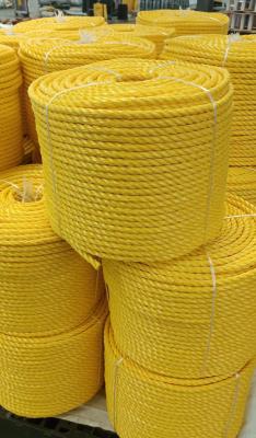 China High Strength 3-Strand PP Rope 6mm-40mm Diameter 200m/220m Length for Industrial Packaging and Bundling for sale