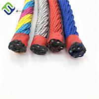China 14mm 16mm 18mm Steel Core Polyester Playground Rope - SGS Certified Combination Rope for Climbing Nets for sale
