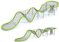China Commercial Outdoor Rope Climbing Net with 16mm Rope Diameter and Custom Design for Playground Equipment for sale