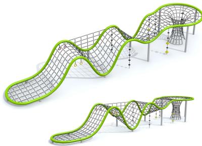 China Commercial Outdoor Rope Climbing Net with 16mm Rope Diameter and Custom Design for Playground Equipment for sale