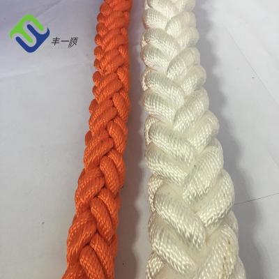 China 8 Strand Braided Polyester Marine Mooring Rope 48-96mm for Ship Vessel for sale