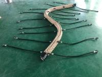China Sandy Color Polyester 12 Strands Rope Bridge 150mm x 4200mm with 500kg Weight Capacity for sale