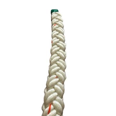 China DNV Certified 8 Strand Polyester Braided Mooring Towing Rope 80mm x 220m for sale